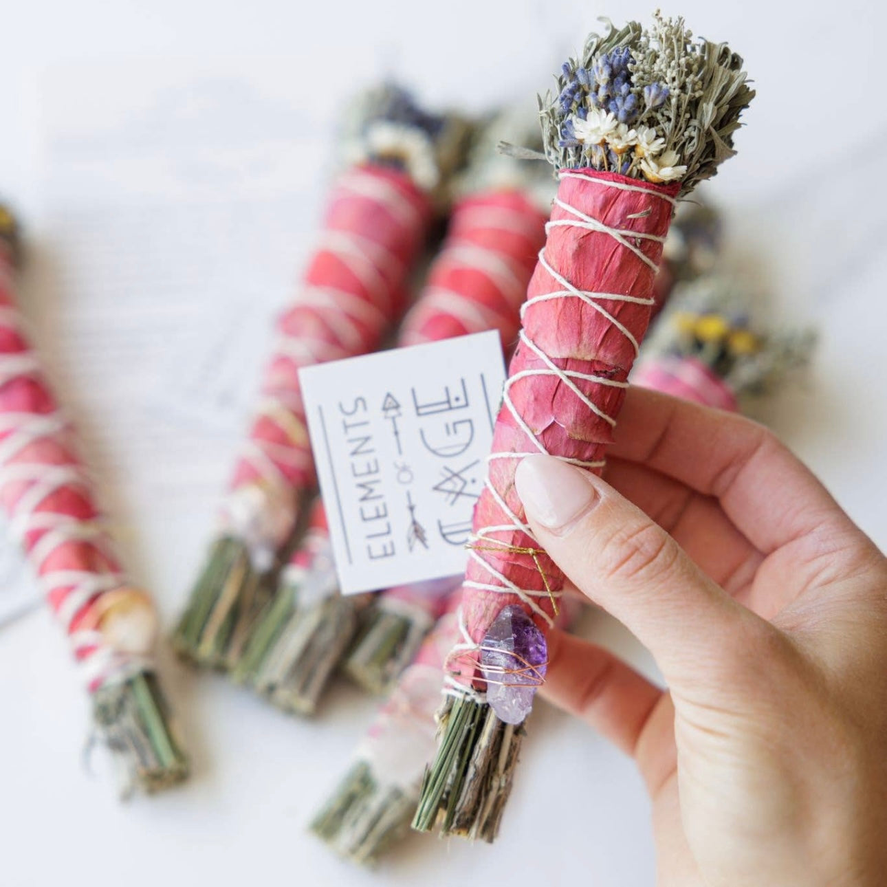 Floral Sage Bundle with Crystal – The Flower Petal